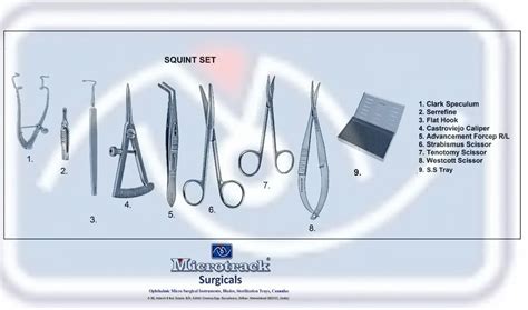 Squint Surgery Set Ophthalmic Surgical Instruments At ₹ 6500set