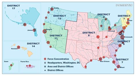 Coast Guard Units Map United States Coast Guard Units