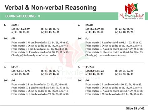 questions on verbal and non verbal reasoning coding decoding