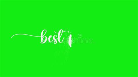 Best Friend Animation Text With Dust Sprinkle Particle Effect On Green