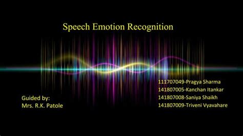Speech Emotion Recognition Pdf