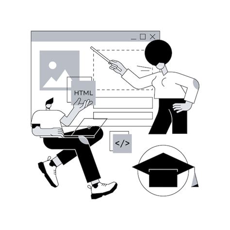 Cursos De Desenvolvimento Web Ilustração Em Vetor Conceito Abstrato