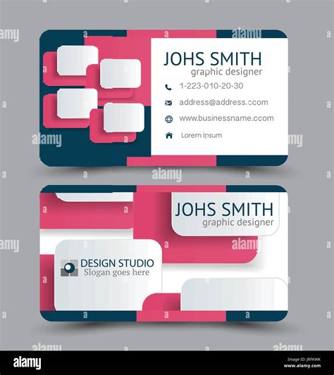 Business Card Design Set Template For Company Corporate Style Vector