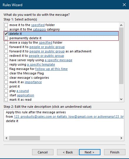 how to automatically delete emails from blocked senders in outlook