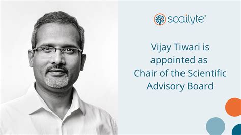 Vijay Tiwari Is Appointed As Chair Of The Scientific Advisory Board