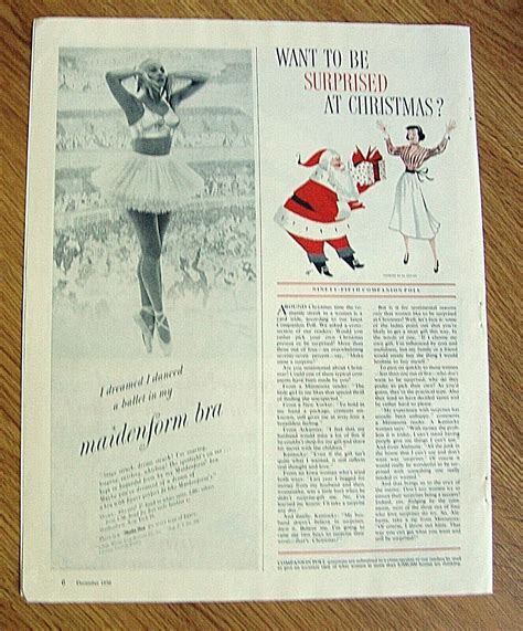 1950 Maidenform Bra Ad I Dreamed I Danced A Ballet In My Maidenform Bra