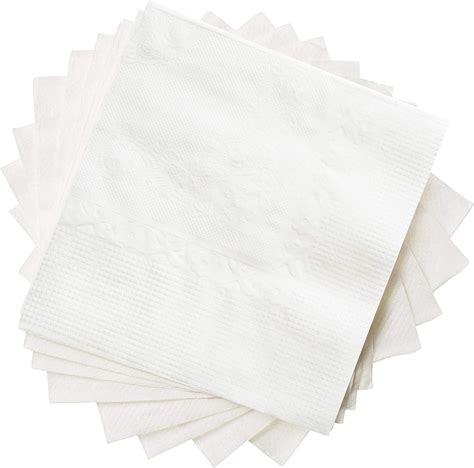 500 Pack White Beverage Napkins 1 Ply Bulk Cocktail Napkins Restaurant Bar
