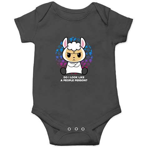 Lama Llama Do I Look Like A People Person Grumpy Nerd Llama Alpaca 86 Onesies Sold By