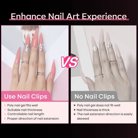12pcs Nail Tips Clip For Quick Building Poly Nail Gel Nail Forms Nail