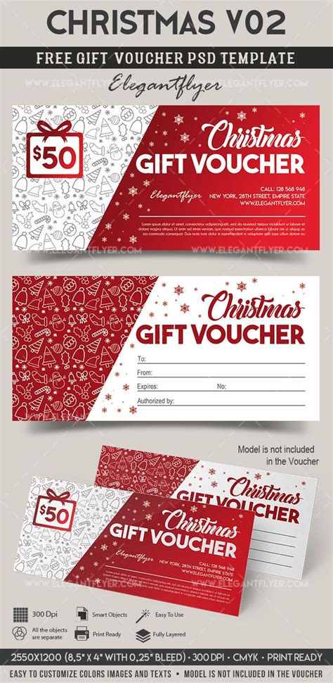 Christmas V02 FREE Gift Certificate PSD Template 10020172 By