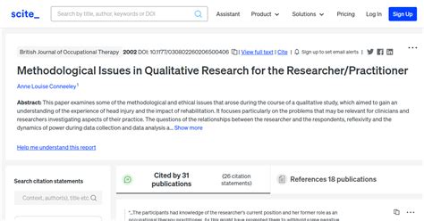 Methodological Issues In Qualitative Research For The Researcher