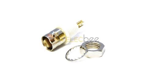 Elecbee Hd Sdi Bnc Bulkhead Socket Connector Vertical Solder Type For Cable 50 Ohm