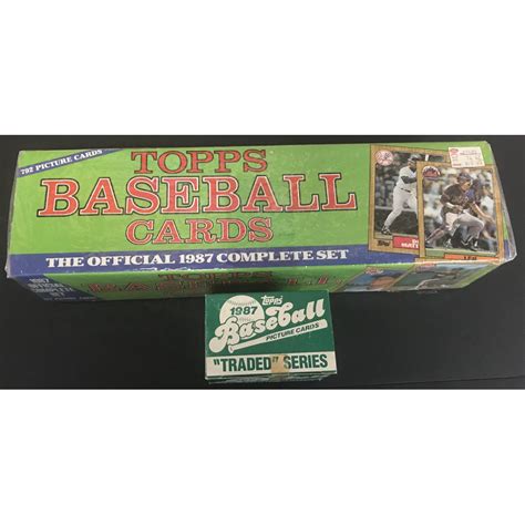 Lot Of 2 1987 Topps Baseball Factory Sets Base And Traded Inc Barry Bonds Bo Jackson