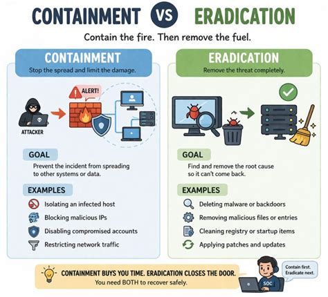 Containment Vs Eradication In Incident Response A Soc Analysts Guide