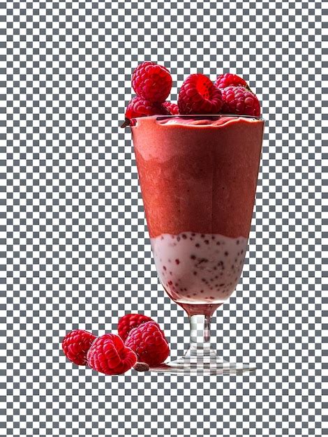 Premium Psd Delicious Chocolate Raspberry Smoothie Isolated On