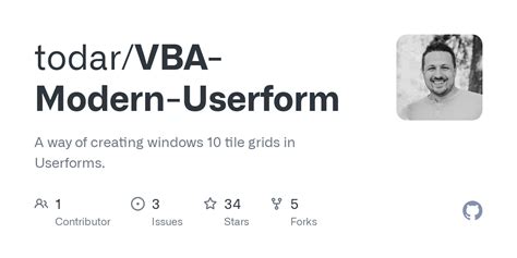 Github Todar Vba Modern Userform A Way Of Creating Windows Tile
