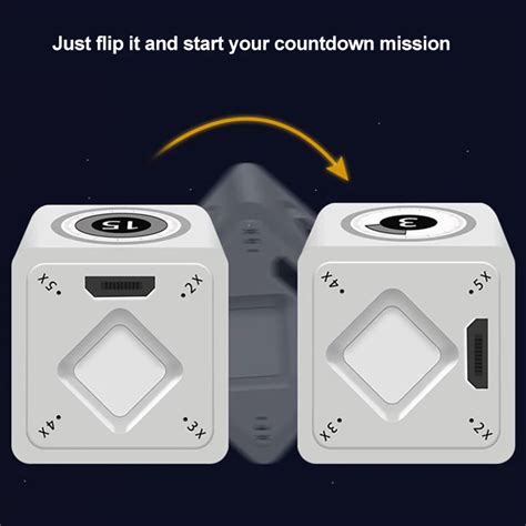 Mini Digital Cube Timer Charging Power Flip Using Digital Kitchen Timer