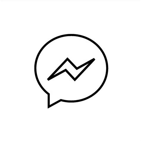 White Black Messenger Icon Black And White Aesthetic App Icon Design