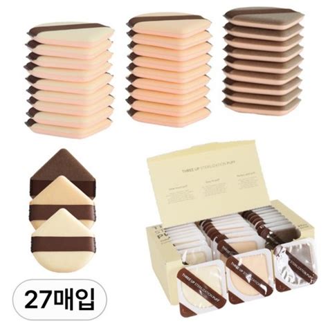 27매입 대용량 메이크업 퍼프 화장 스펀지 개별포장 쿠션 쓰리업퍼프 벨피아 퍼프 쿠팡