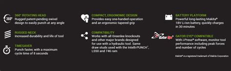 Greenlee Ls50l11b Battery Powered Knockout Punch Driver Tool Kit Amazon Ca Tools And Home