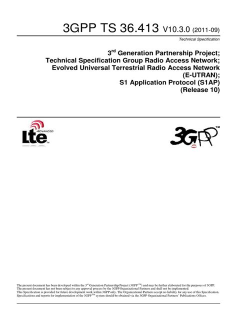 S1 Application Protocol S1ap Download Free Pdf 3 Gpp Networking