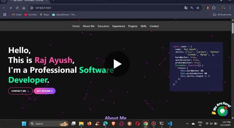 throwback frontenddevelopment webdesign javascript portfoliolaunch… ayush raj