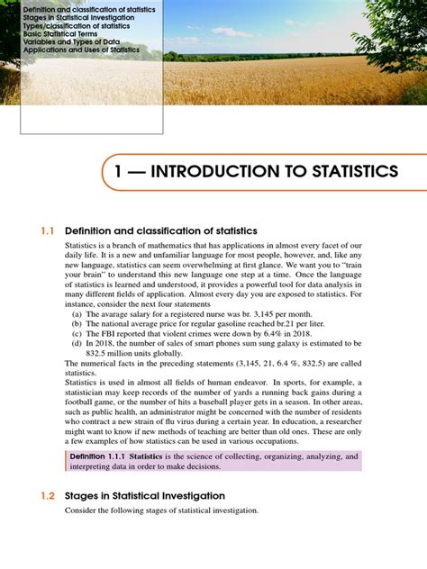 Introduction To Statistics Lecture Note Rc 1 Pdf Level Of