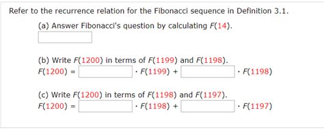 solved refer to the recurrence relation for the fibonacci