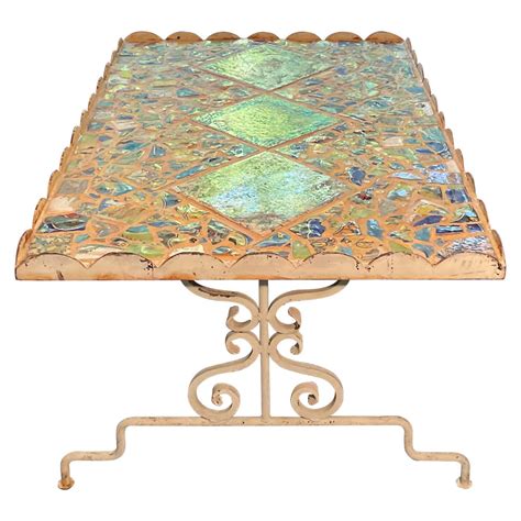 One Of A Kind Iron Persian Tile Coffee Table By Joseph Malekan For Sale At 1stdibs