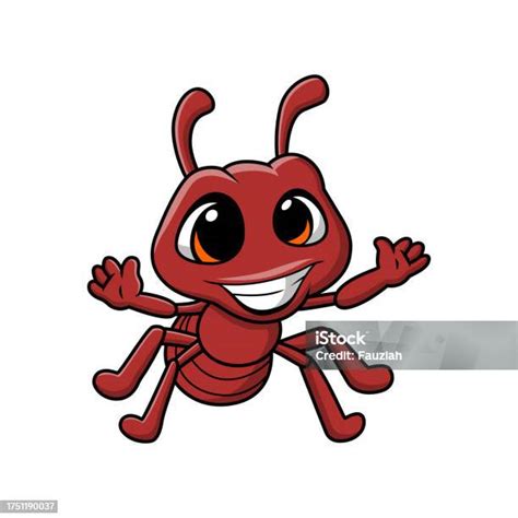 흰색 바탕에 귀여운 개미 만화 갈색에 대한 스톡 벡터 아트 및 기타 이미지 갈색 개미 곤충 Istock