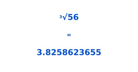 What Is The Cube Root Of 56 Information And Calculator