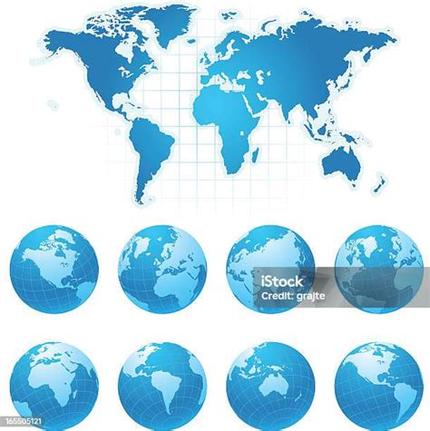 세계지도 블루 0명에 대한 스톡 벡터 아트 및 기타 이미지 0명 감청색 구 Istock