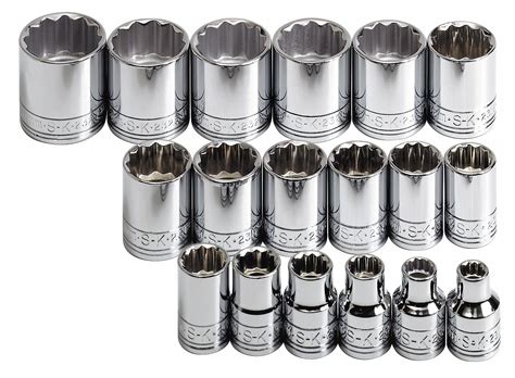 Sk Professional Tools Socket Set Socket Size Range 7 Mm To 24 Mm Hand