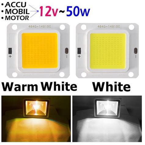 Jual COB LED W DC V High Power LED Watt Lampu Sorot Motor Mobil Langsung Input Aki Accu