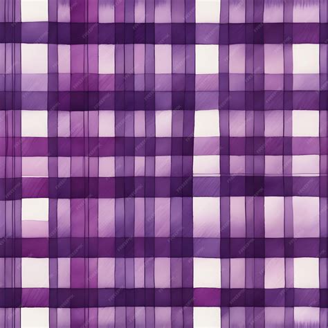 Premium Ai Image Detailed Purple Checkered Fabric Clothing Material Fullscale Checkerboard Pattern