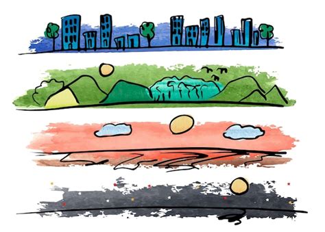 Un Día En La Temporada Dooddle Vector Premium