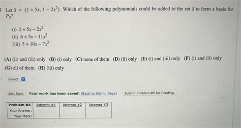 Solved Let S {1 5x 1−2x2} Which Of The Following