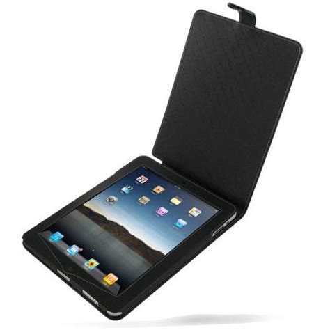 Pdair Leather Case For Apple Ipad Flip Type Black