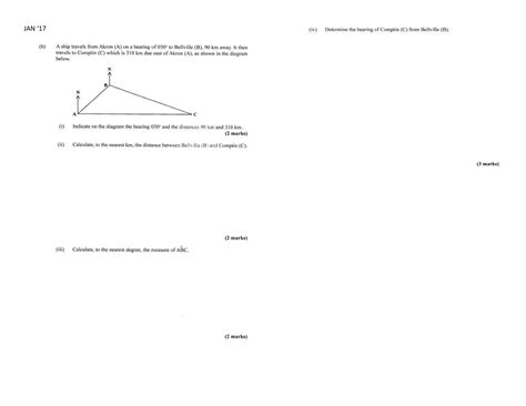 Csec Bearings Worksheetdocx