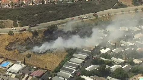 Fire Spring Valley Crews Battling Brush Fire Threatening Nearby Homes