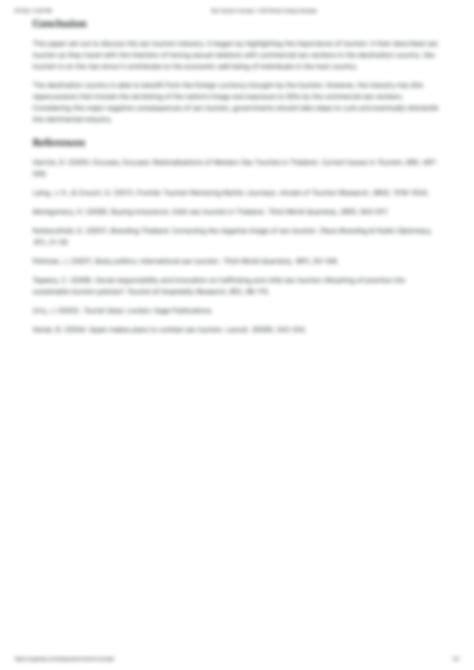 SOLUTION Sex Tourism Concept 2120 Words Essay Example Studypool