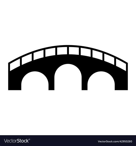 Bridge Icon Ground Transportation Symbol Vector Image