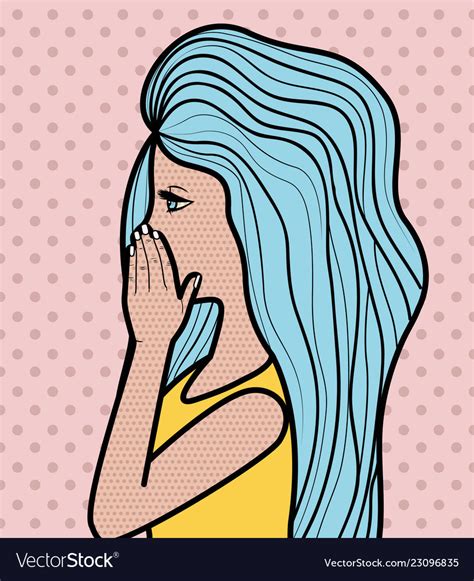 Woman Pop Art Style Royalty Free Vector Image Vectorstock