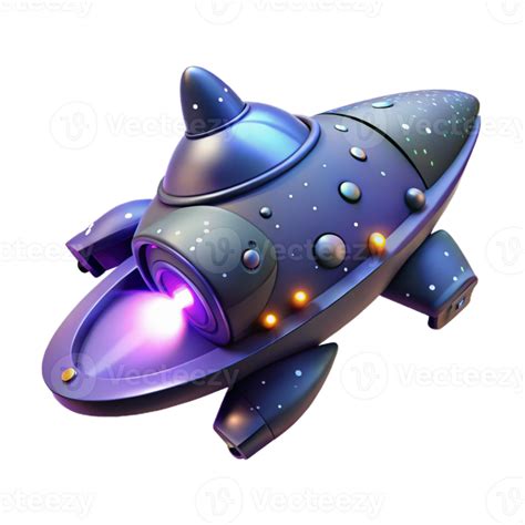 Magnificent Abstract 3d Spaceship Illustration Futuristic Cartoon