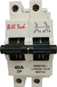 Rgtas Double Pole Bill Tech MCB Changeover Double Pole Electrical Fuse Price In India