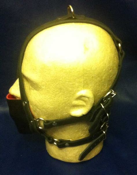Black With Red Trim Ball Gag Muzzle Head By Houseofbasciano