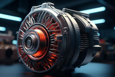 Premium Photo A 3d Power Generating Alternator