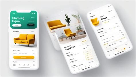Premium Photo Set Of Mobile Screens With UI Design