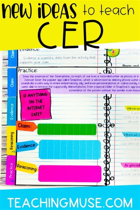 New Ideas For CER Claim Evidence Reasoning Teaching Muse