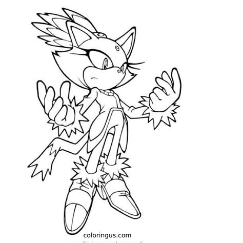 Blaze Sonic Coloring Page Free Printable Pdf